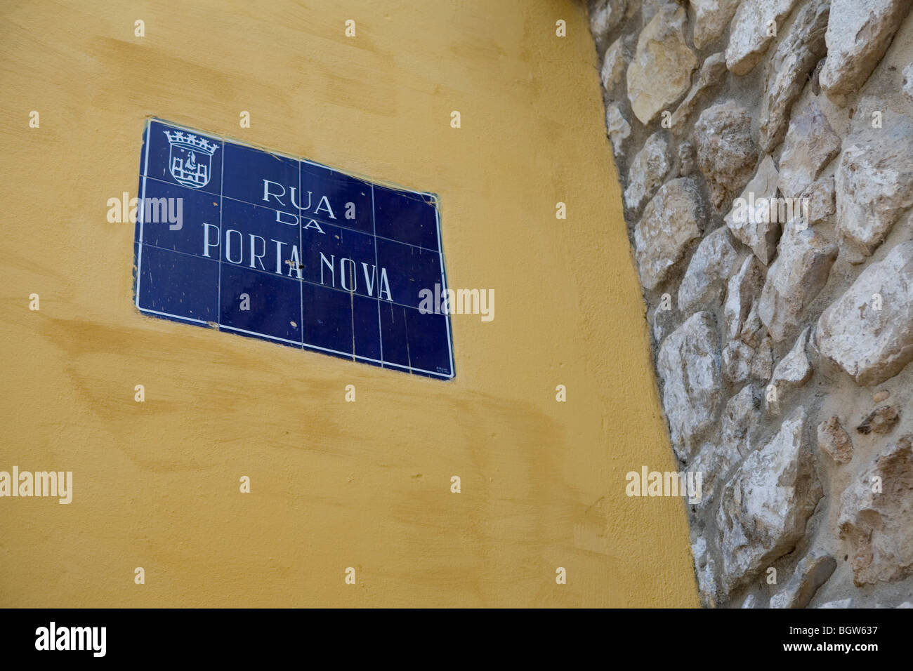 Portugal road sign name hi-res stock photography and images - Alamy