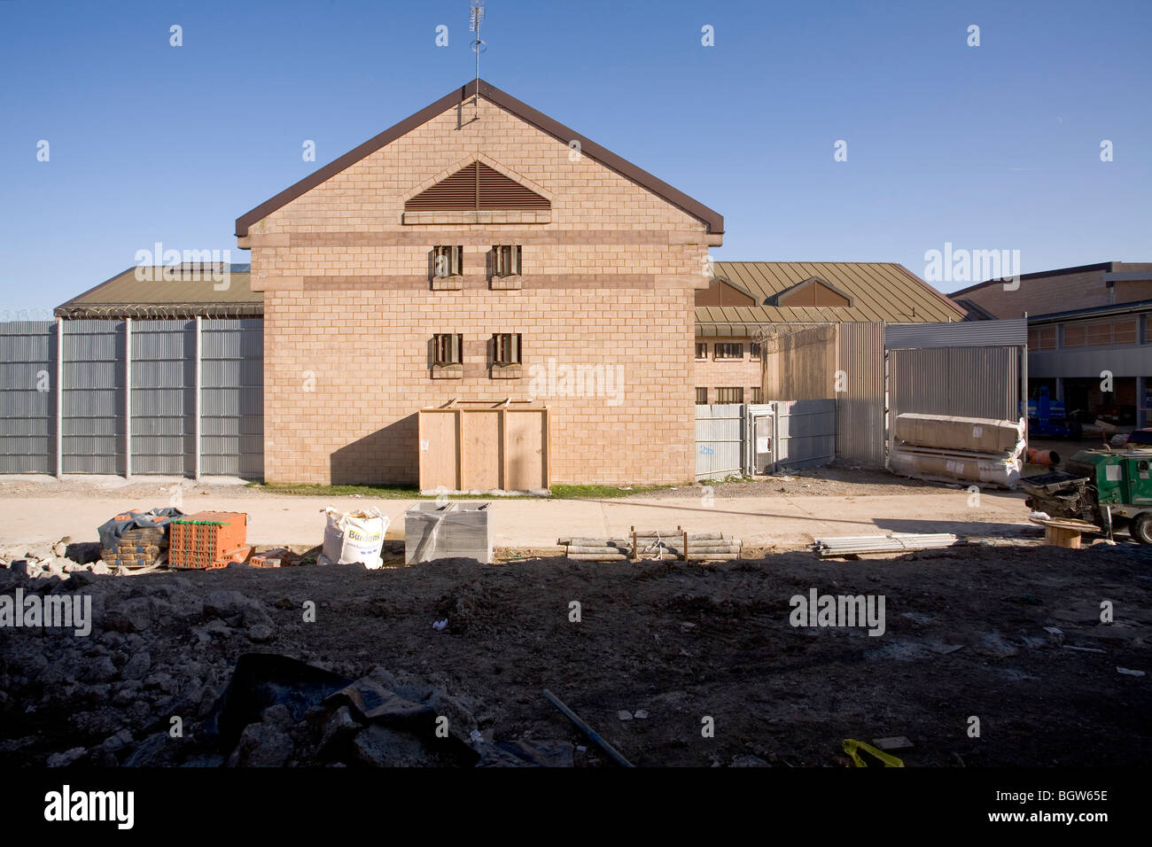 high down prison prison wing / consruction site Stock Photo - Alamy