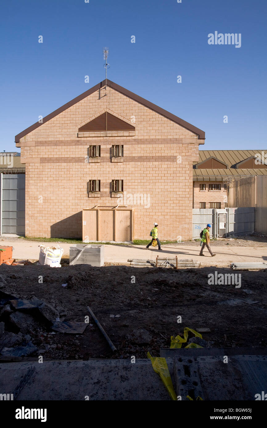 high down prison prison wing / consruction site Stock Photo - Alamy