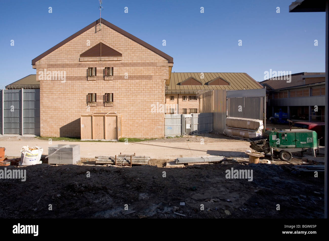 high down prison prison wing / consruction site Stock Photo - Alamy