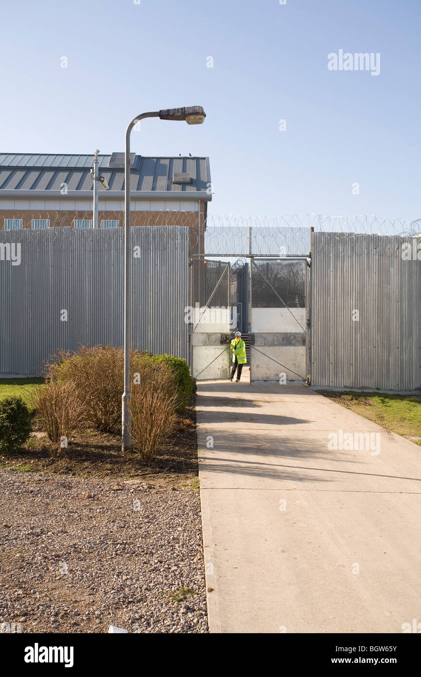 high down prison entrance to construction area Stock Photo - Alamy