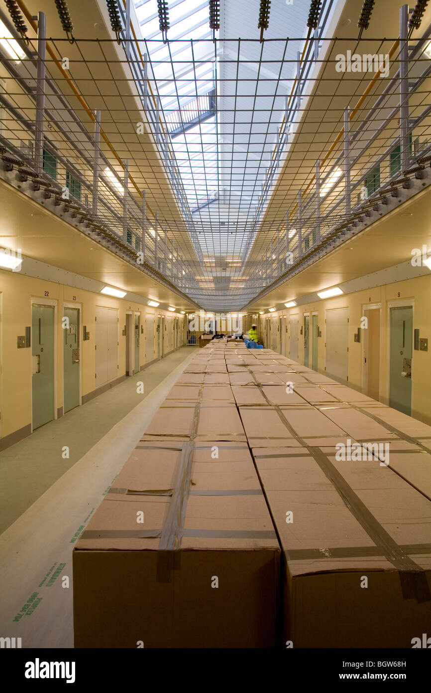 high down prison cell block interior Stock Photo - Alamy
