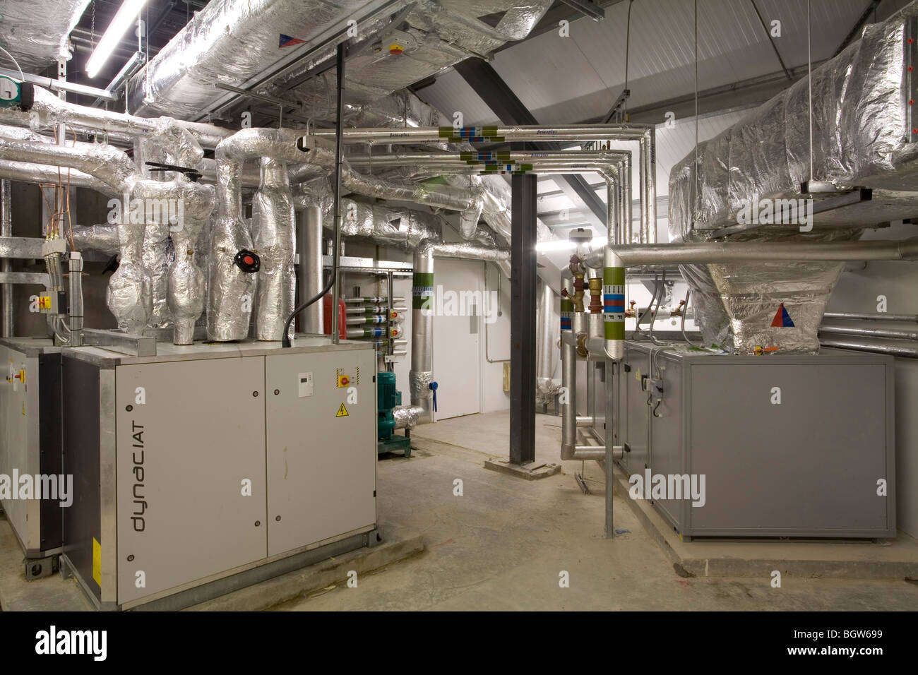 high down prison cell block plant room Stock Photo - Alamy