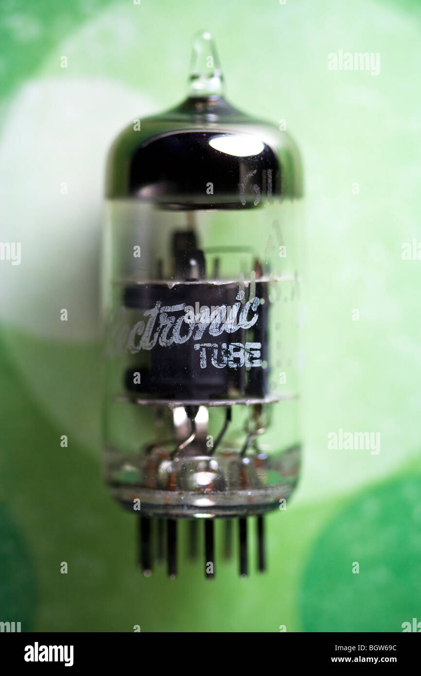 An old glass vacuum radio tube Stock Photo - Alamy