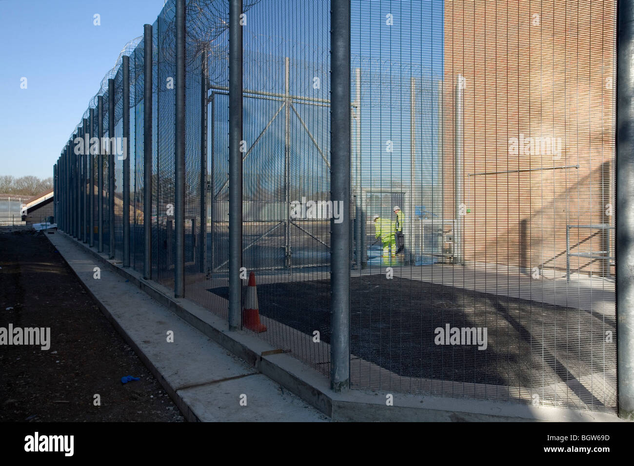 high down prison construction of new cell block Stock Photo - Alamy