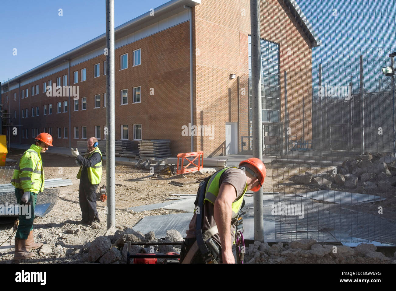 high down prison construction of new cell block Stock Photo - Alamy