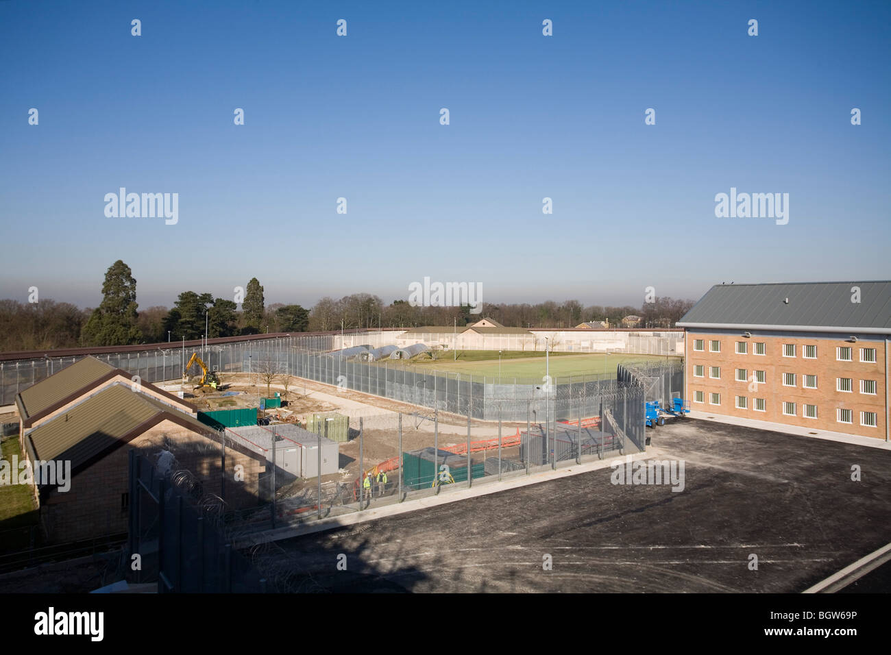 high down prison construction of new cell block Stock Photo - Alamy