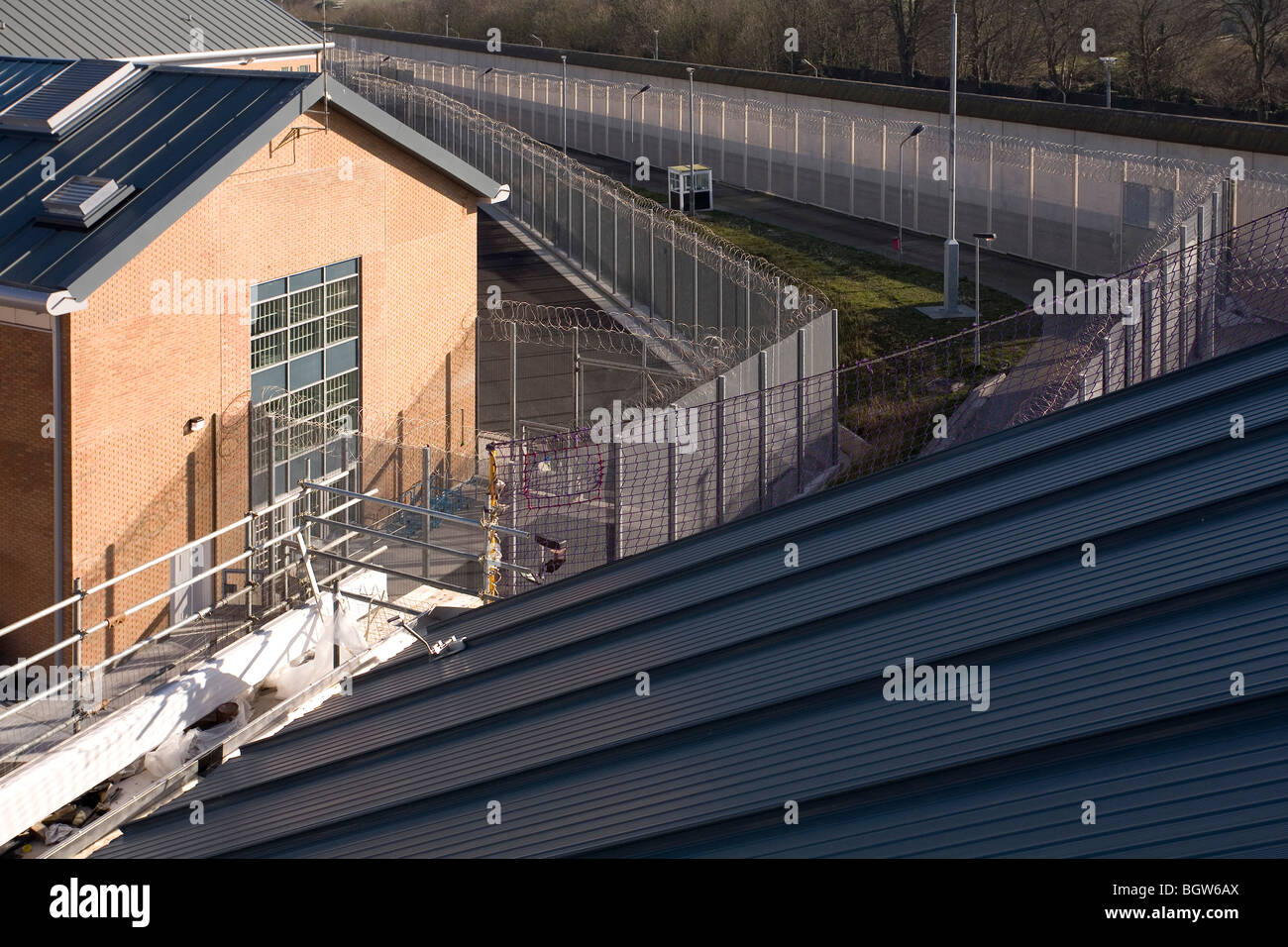high down prison construction of new cell block Stock Photo - Alamy