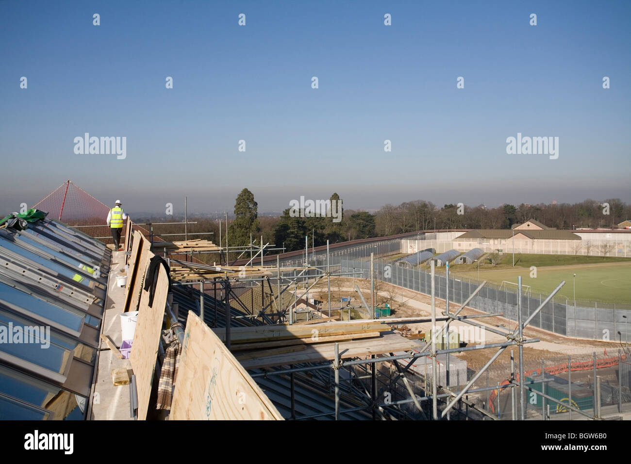 high down prison construction of new cell block Stock Photo - Alamy