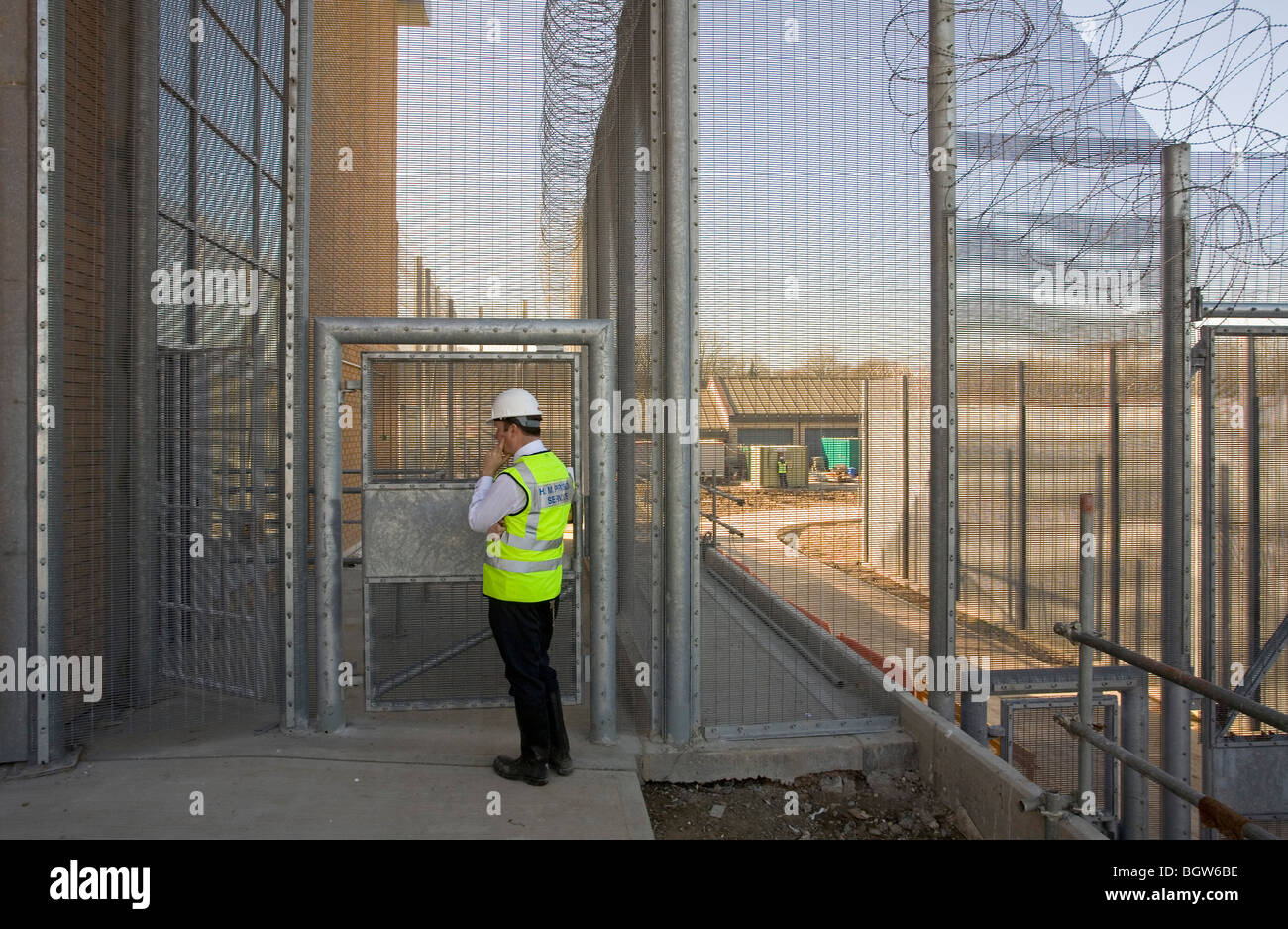 high down prison construction of new cell block Stock Photo - Alamy