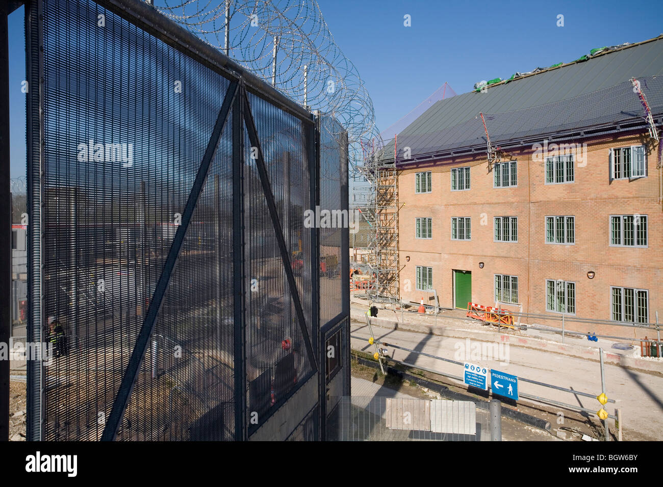 high down prison construction of new cell block Stock Photo - Alamy