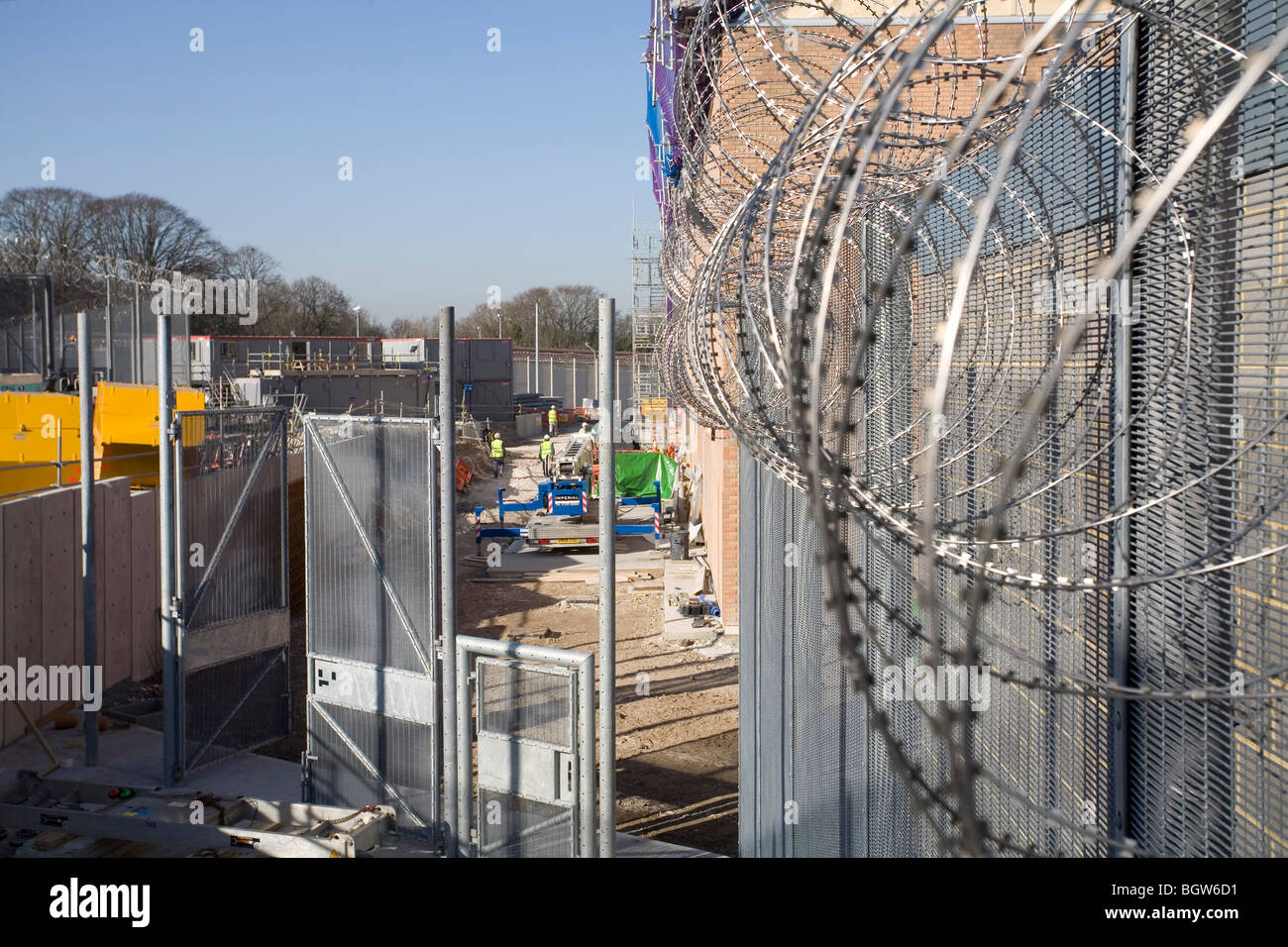 high down prison construction of new cell block Stock Photo - Alamy
