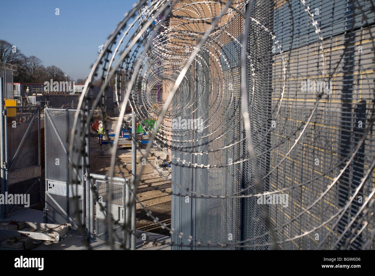 high down prison construction of new cell block Stock Photo - Alamy
