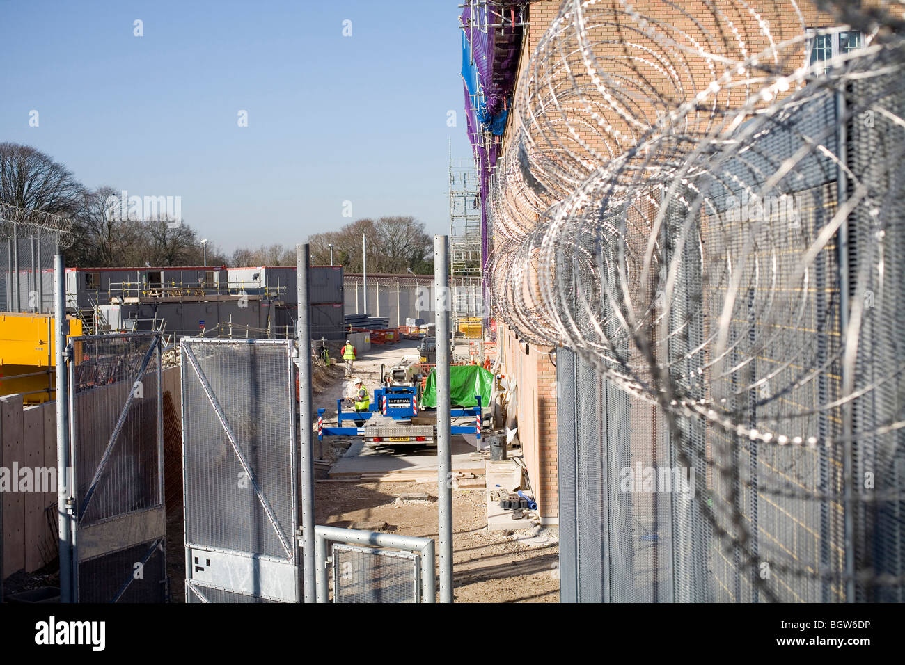 high down prison construction of new cell block Stock Photo - Alamy