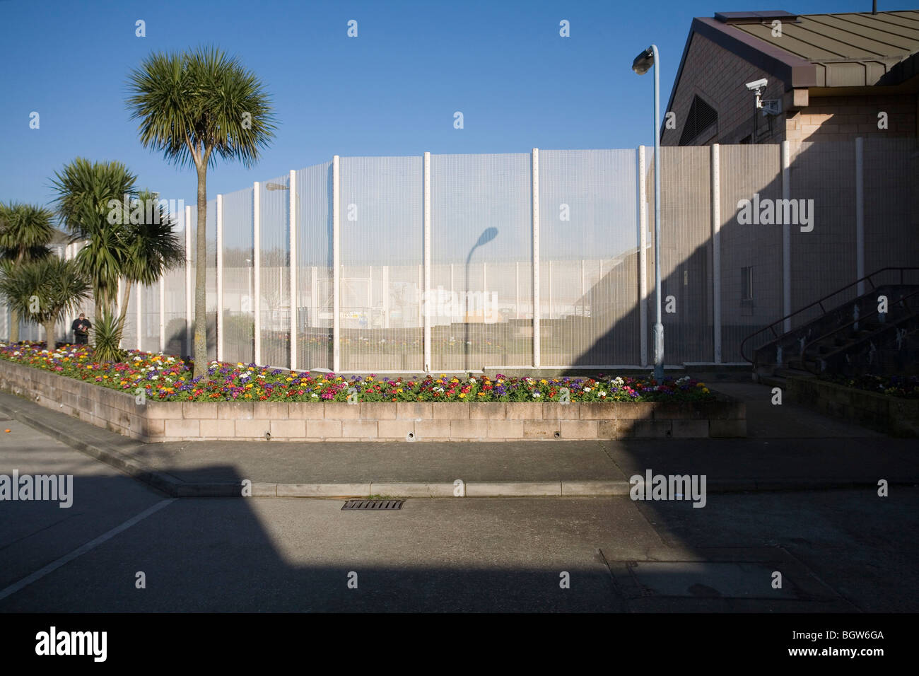 high down prison prison garden Stock Photo - Alamy