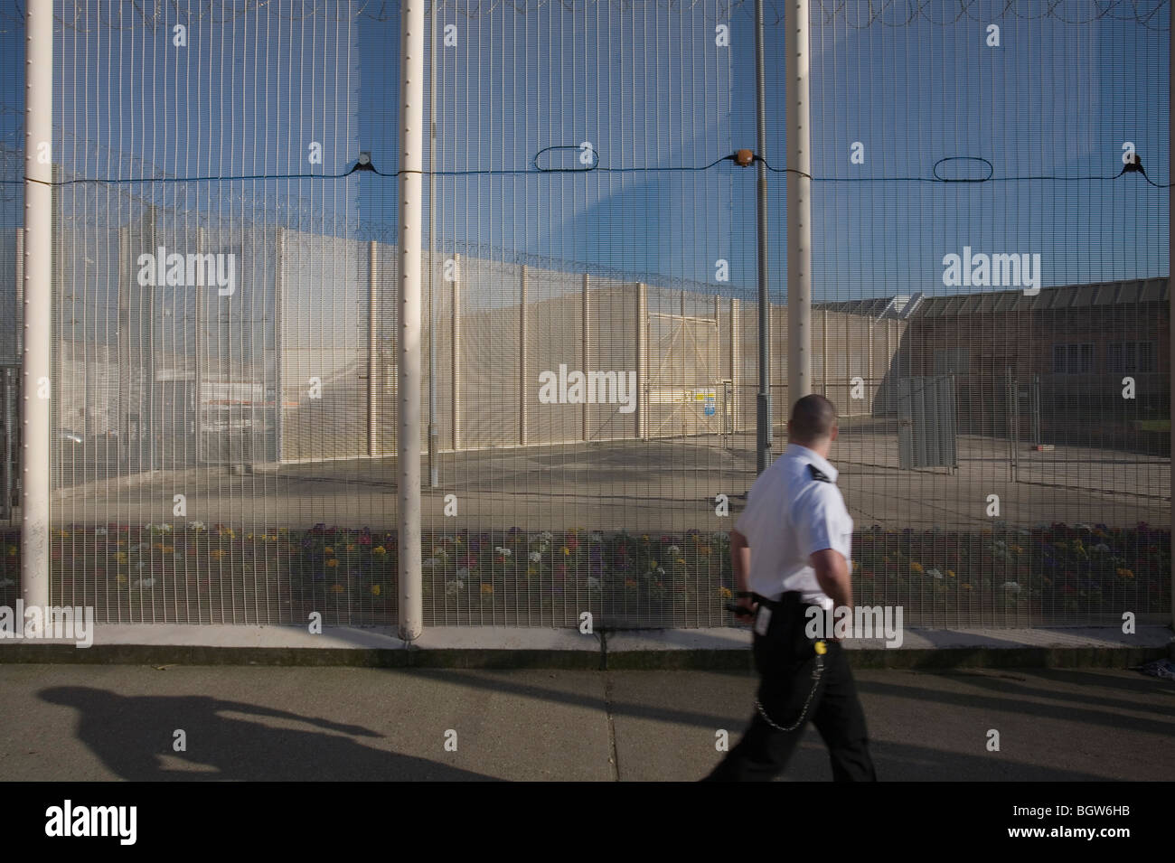 high down prison prison garden Stock Photo - Alamy