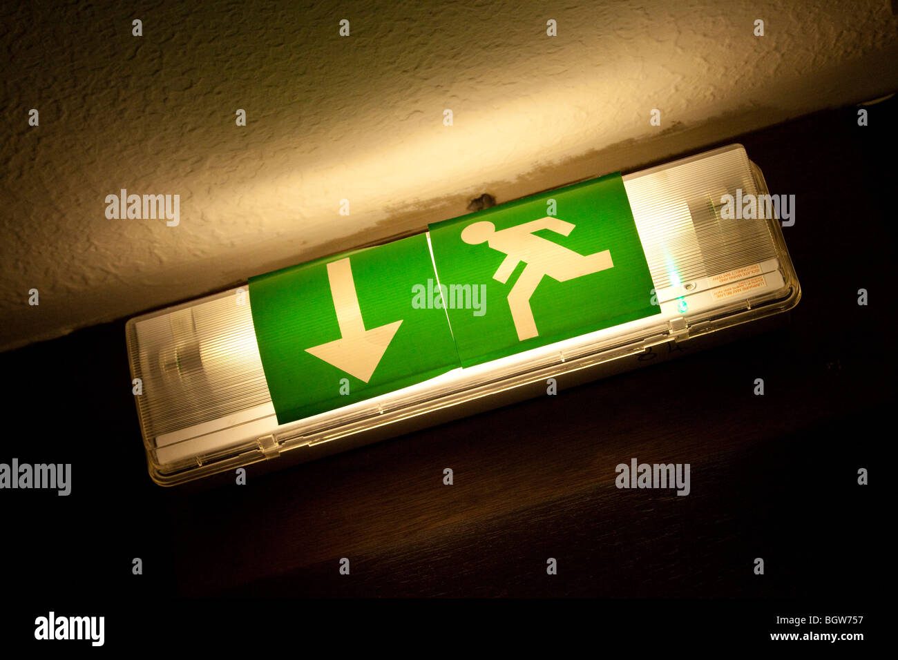 Emergency Exit sign Stock Photo - Alamy
