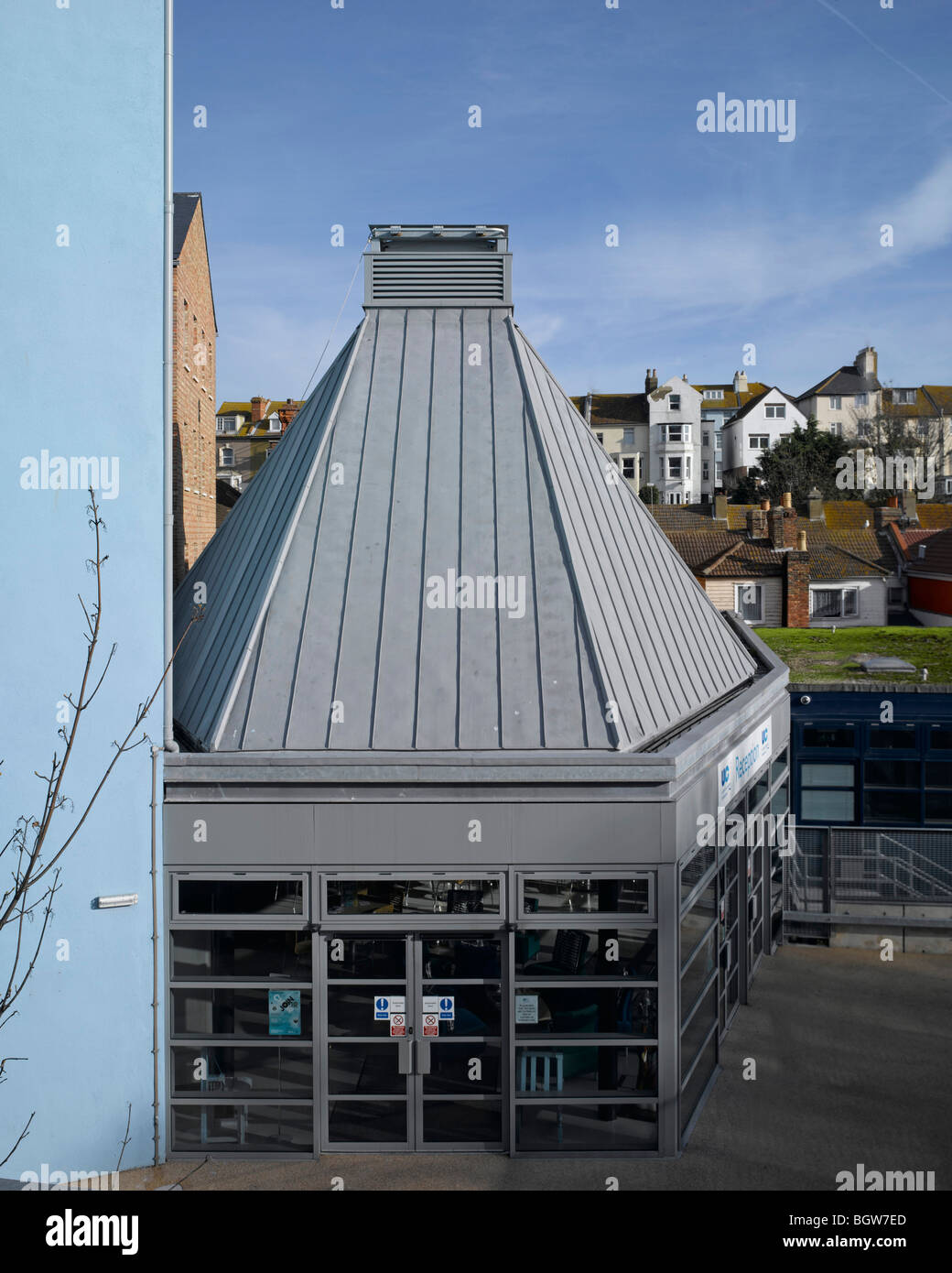creative foundation glass works building Stock Photo - Alamy