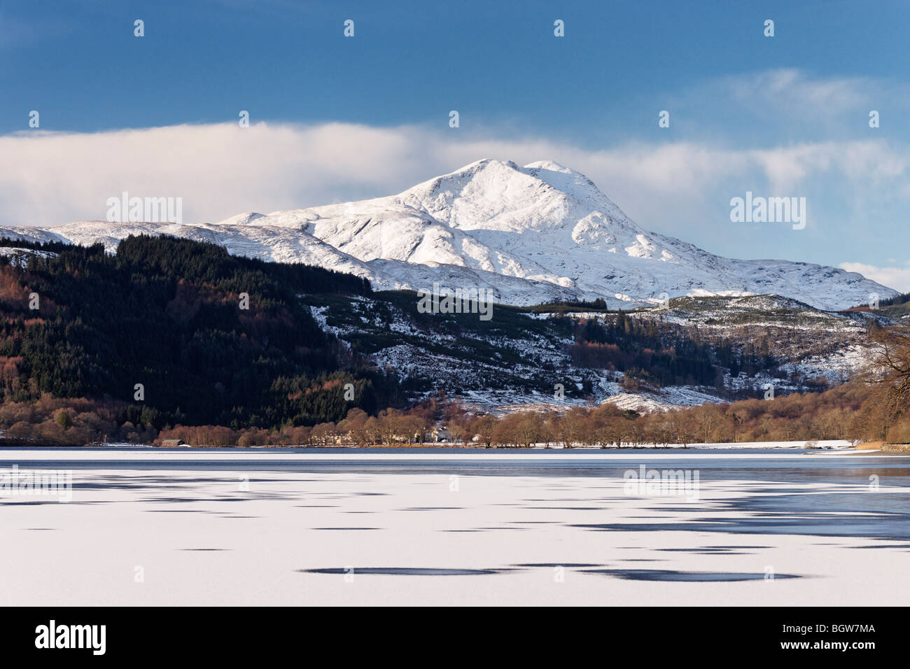 Ben Lomond and Loch Ard, the Trossachs, near Aberfoyle, Stirling ...