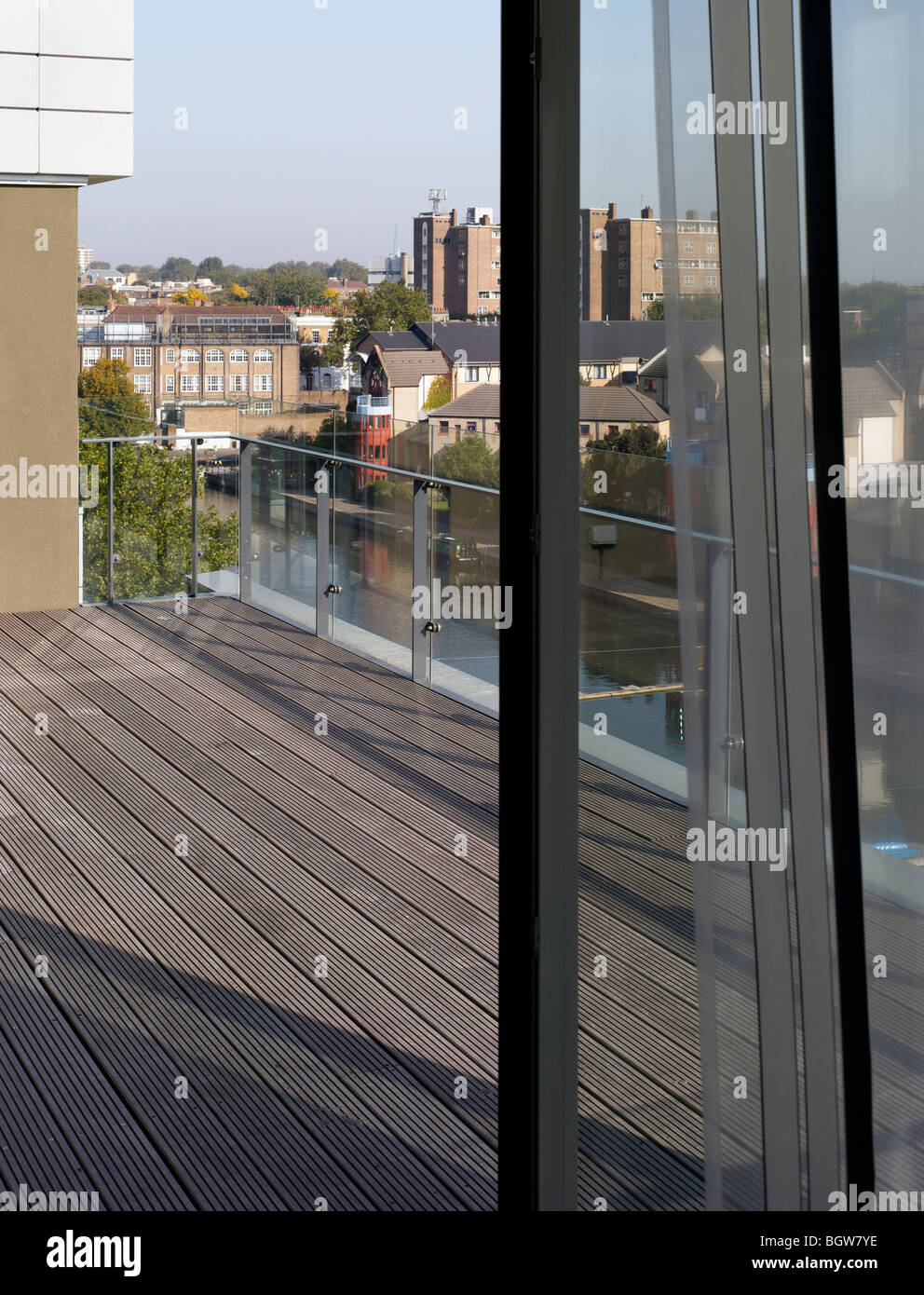 angel waterside flats penthouse terrace view Stock Photo - Alamy