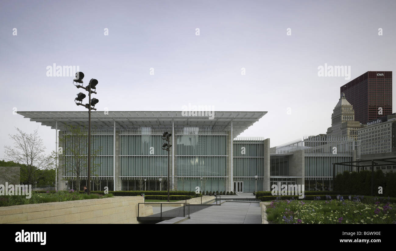art institute of chicago - modern wing main elevation facing millenium ...