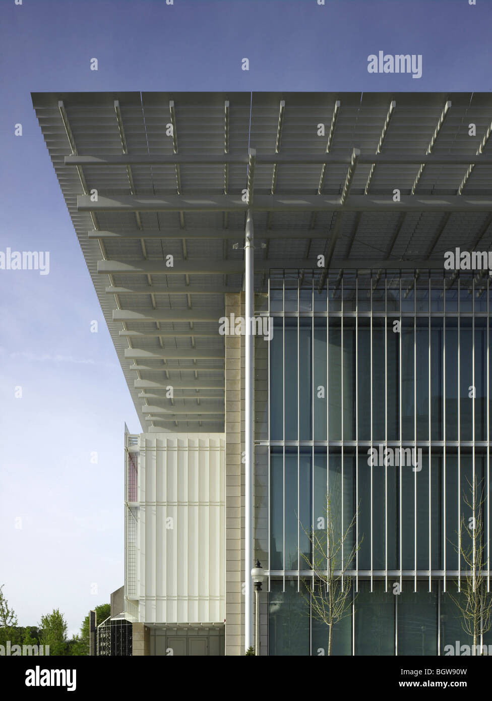 art institute of chicago - modern wing main facade detail Stock Photo ...