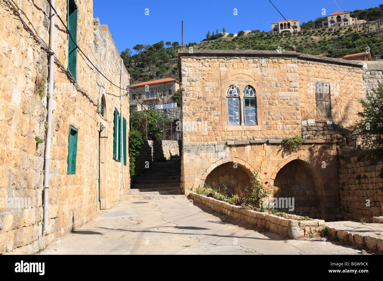 Village of Deir Al Qamar, Chouf Mountains, Lebanon, Middle East Stock ...