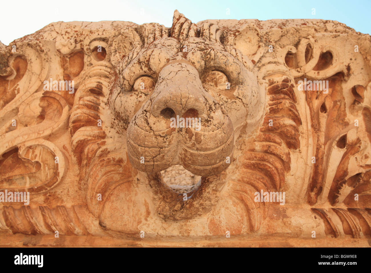 Lion Statue, Jupiter Temple, Baalbek, Bekka Valley, Lebanon, Middle ...