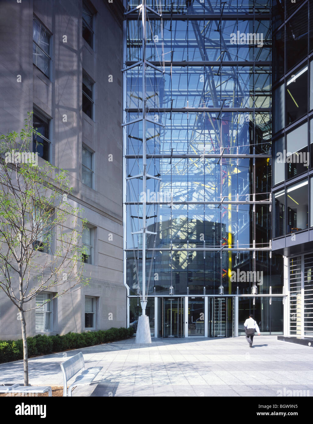 tighter view of atrium entrance Stock Photo - Alamy