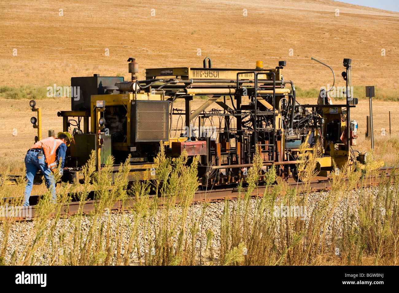 railroad maintenance vehicles in California Stock Photo - Alamy