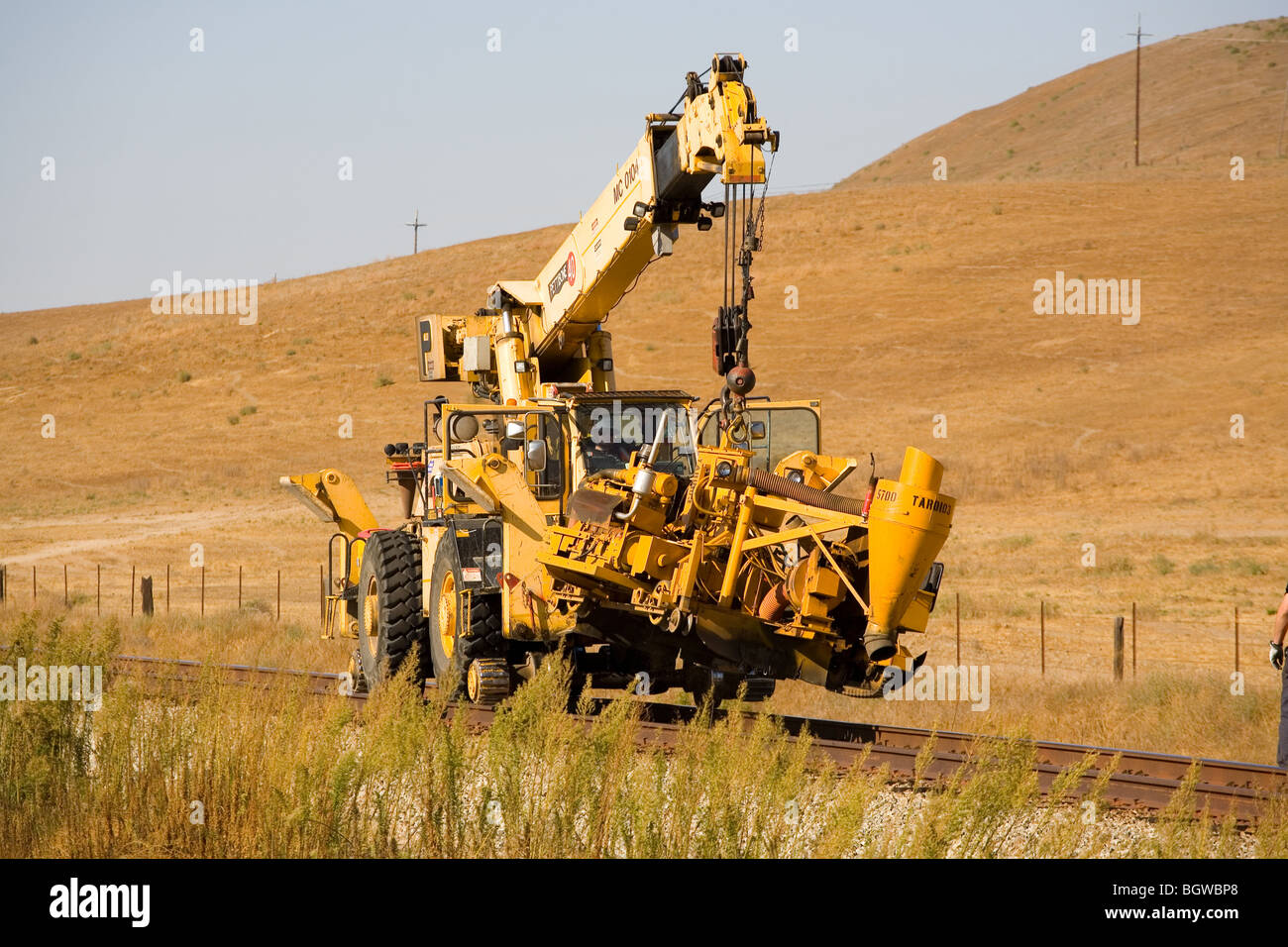 railroad maintenance vehicles in California Stock Photo - Alamy
