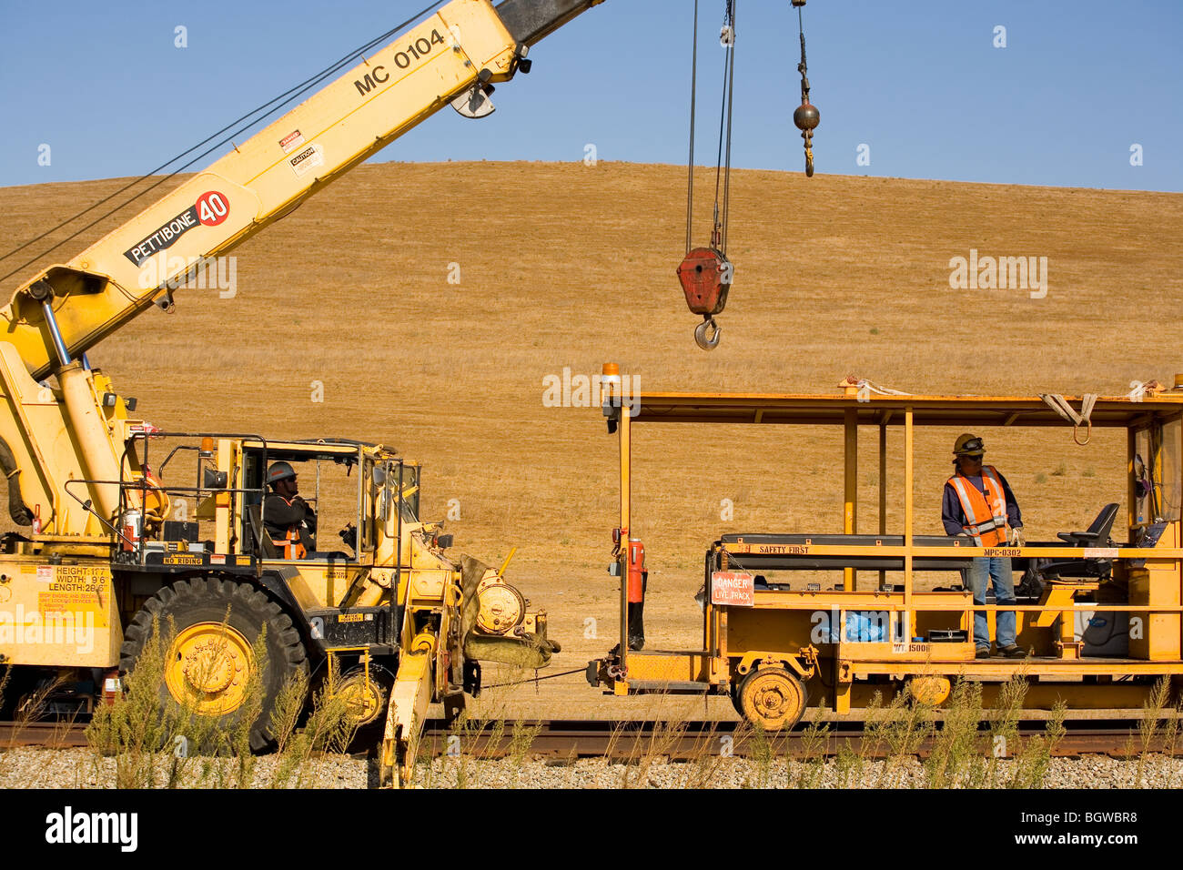 railroad maintenance vehicles in California Stock Photo - Alamy