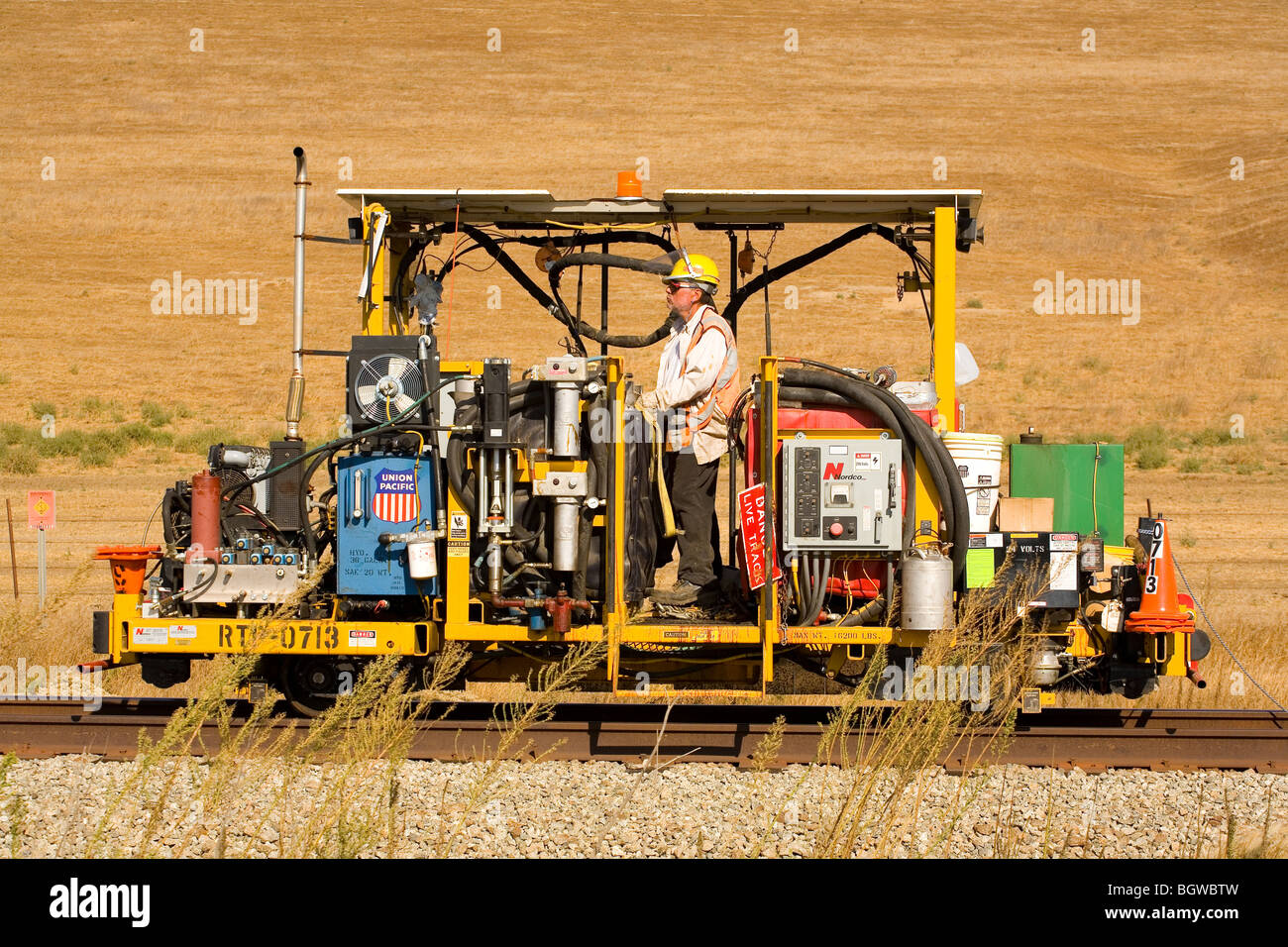 railroad maintenance vehicles in California Stock Photo - Alamy