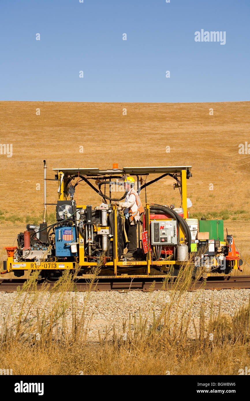 railroad maintenance vehicles in California Stock Photo - Alamy