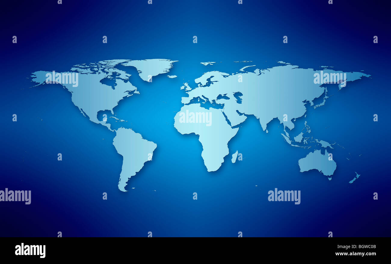 Flat World Map Stock Photos & Flat World Map Stock Images - Alamy