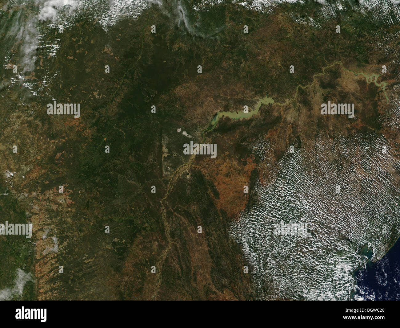 Brazil ,Sao Francisco River and Sobradinho Reservoir, Brazil Satellite ...