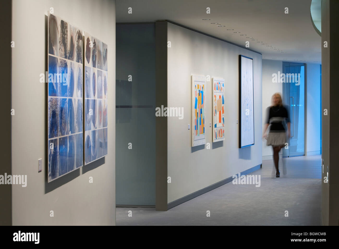 rencap offices moscow, corridor with pictures Stock Photo - Alamy
