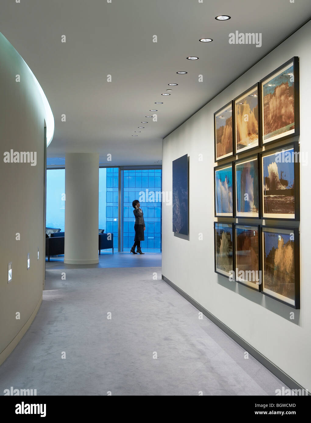 rencap offices moscow, corridor with pictures Stock Photo - Alamy