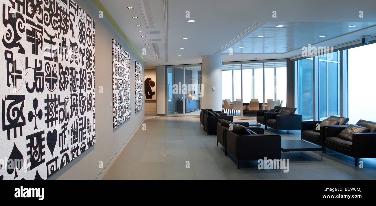 rencap offices moscow, seating area with pictures on wall Stock Photo ...