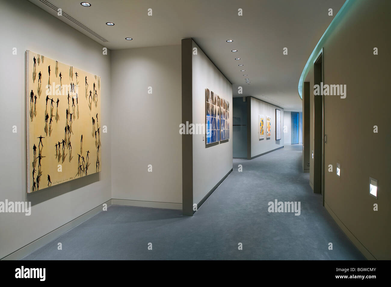 rencap offices moscow, corridor with pictures Stock Photo - Alamy