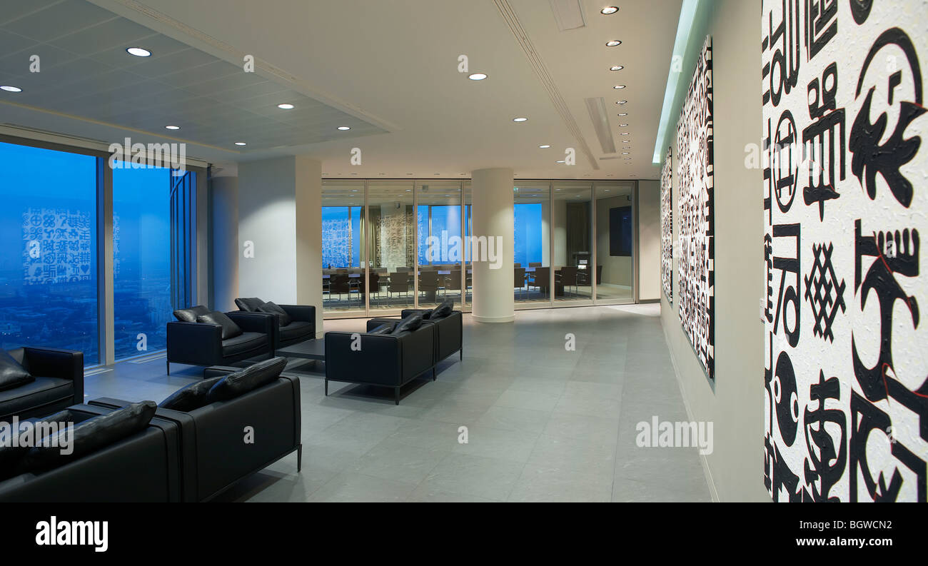 rencap offices moscow, seating area with pictures on wall Stock Photo ...