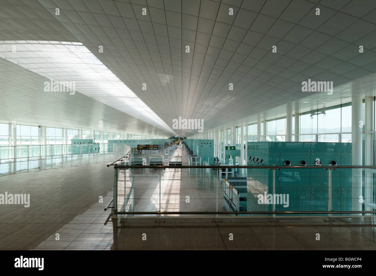 interior view far end main passenger terminal building uses natural ...