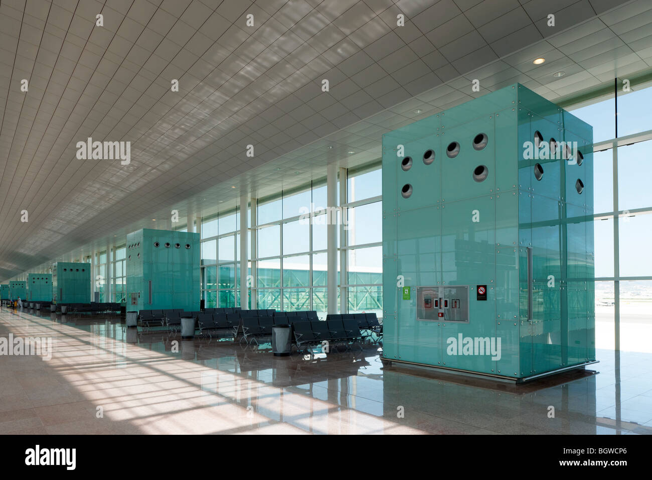 interior view far end main passenger terminal building uses natural ...