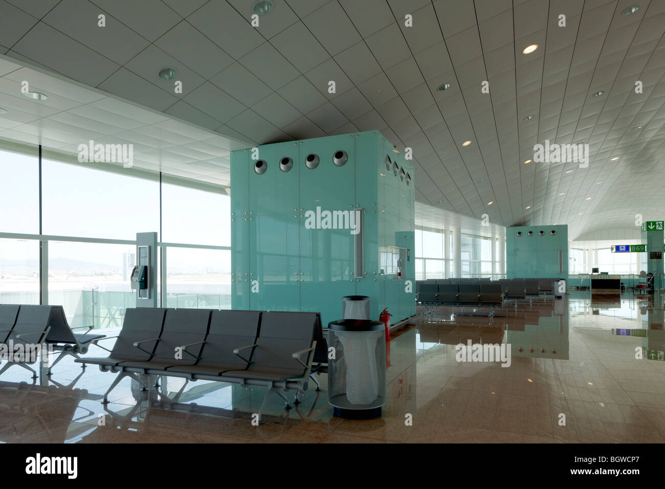 interior view far end main passenger terminal building uses natural ...