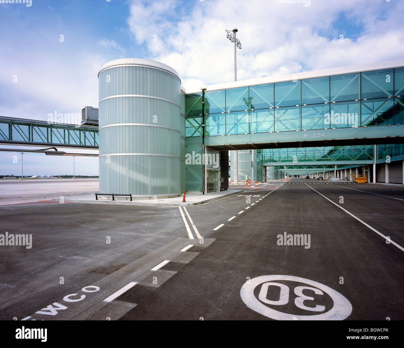 exterior view terminal fingers as seen outside terminal building ...