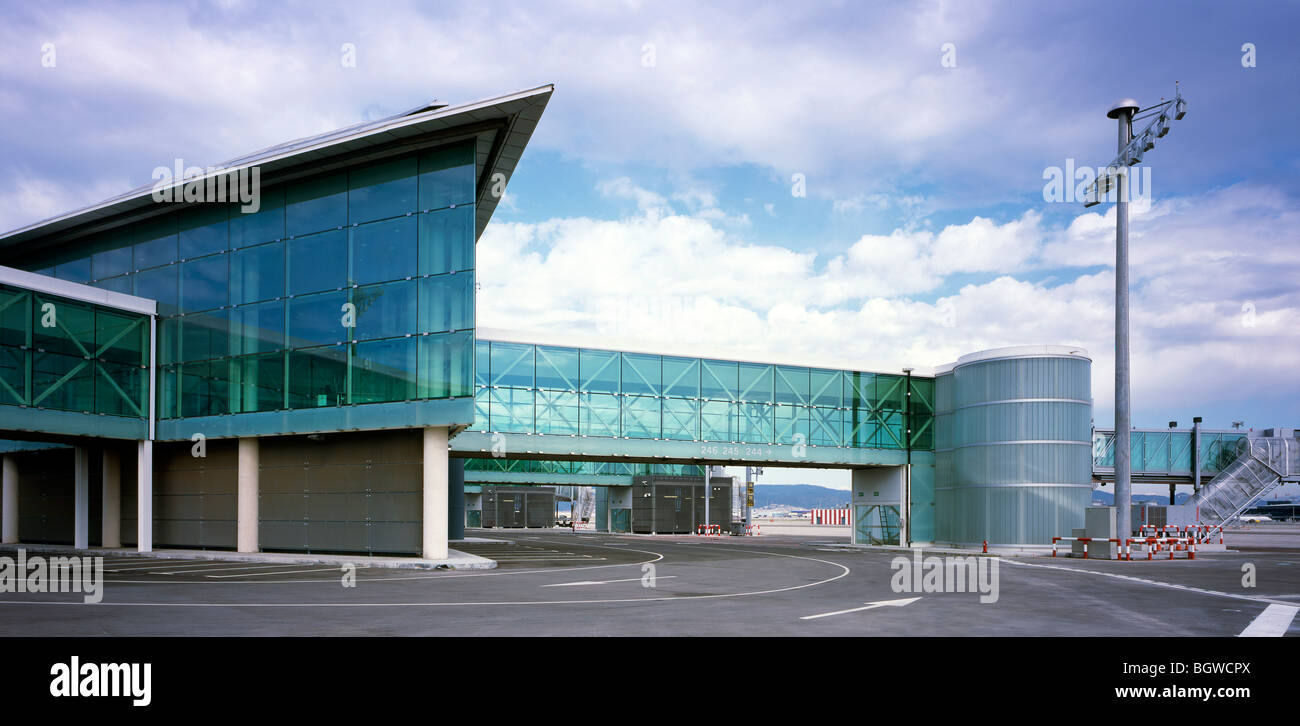 exterior view terminal tip end fingers as seen outside terminal ...