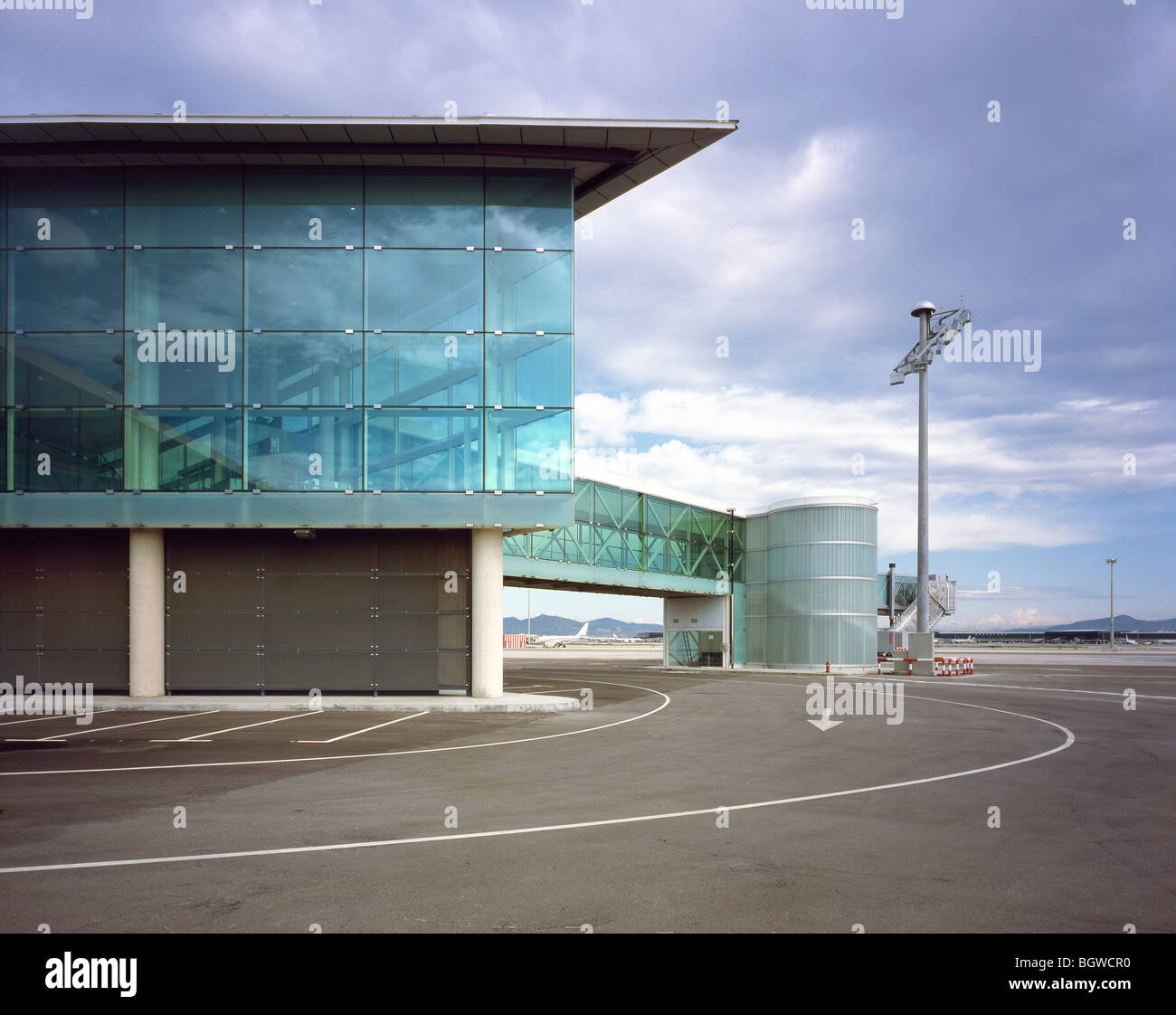 exterior view terminal tip end fingers as seen outside terminal ...