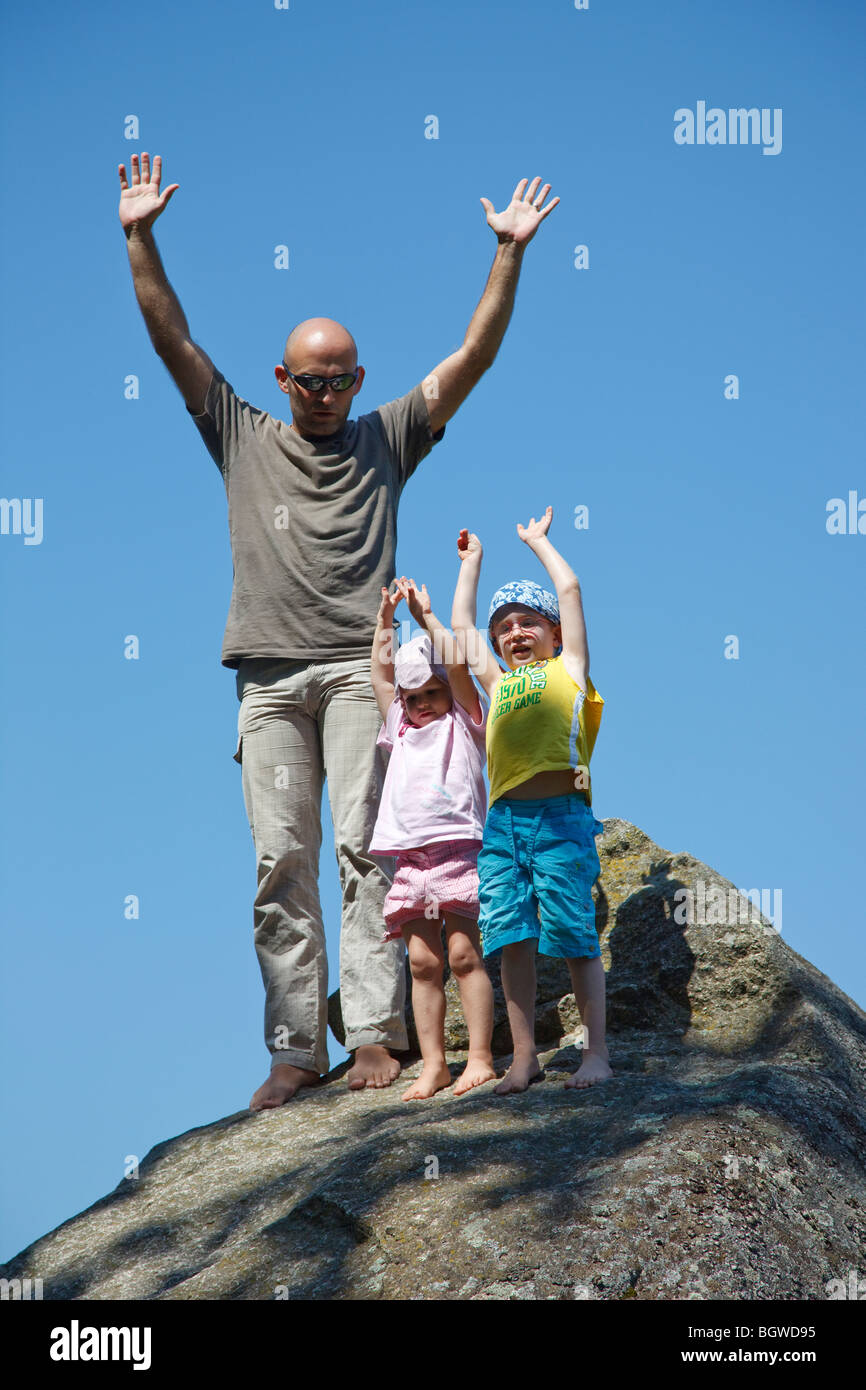 Father child standing on mountain hi-res stock photography and images ...