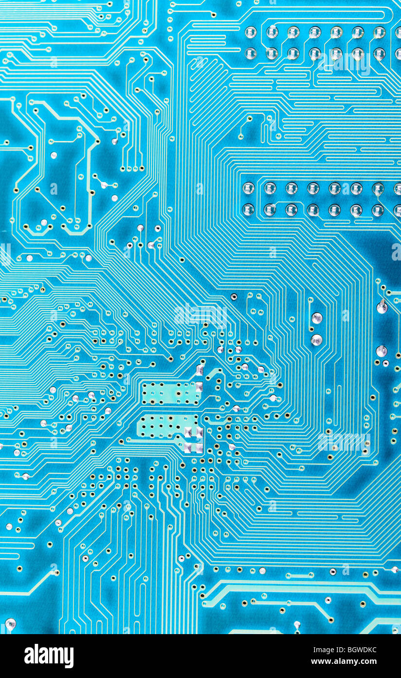 Technological background from a blue computer plate Stock Photo - Alamy