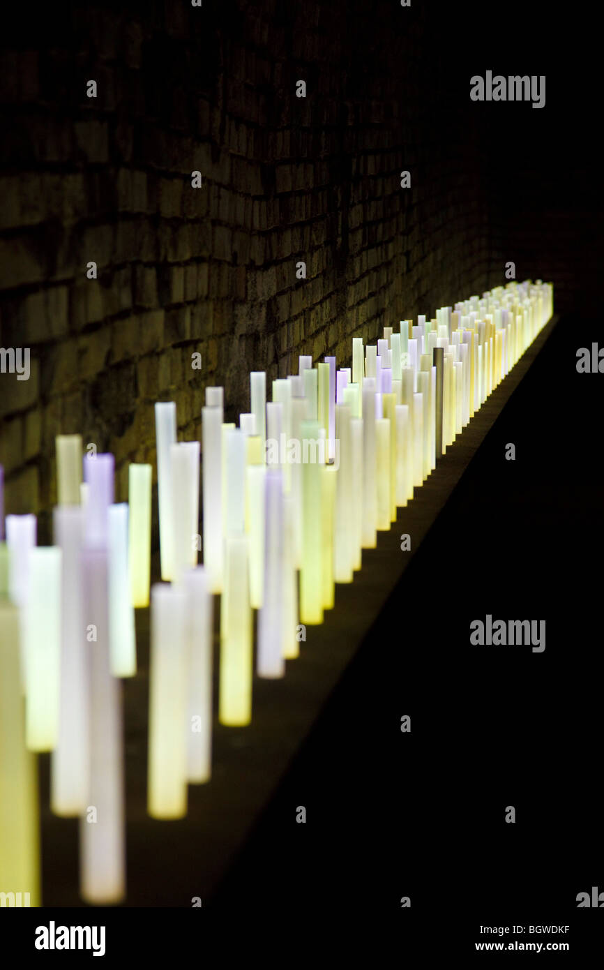 illuminated glass tubes in Loisium Stock Photo - Alamy